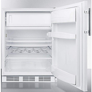Summit CT661W 24 Inch Freestanding Compact Refrigerator with 5.1 cu. ft. Capacity, Right Hinge Cycle Defrost, CFC Free in White