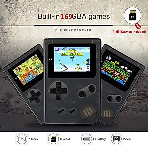 Handheld Games Consoles , Retro TV Game Console Video Game Console Player 2.0 Inch Game Console with 1169 GBA System Classic Games for Kids Gift (White)