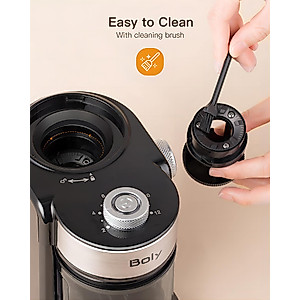 Electric Adjustable Mill Coffee Bean Grinder with 18 Grind Settings for Espresso, Drip and French Press, Black