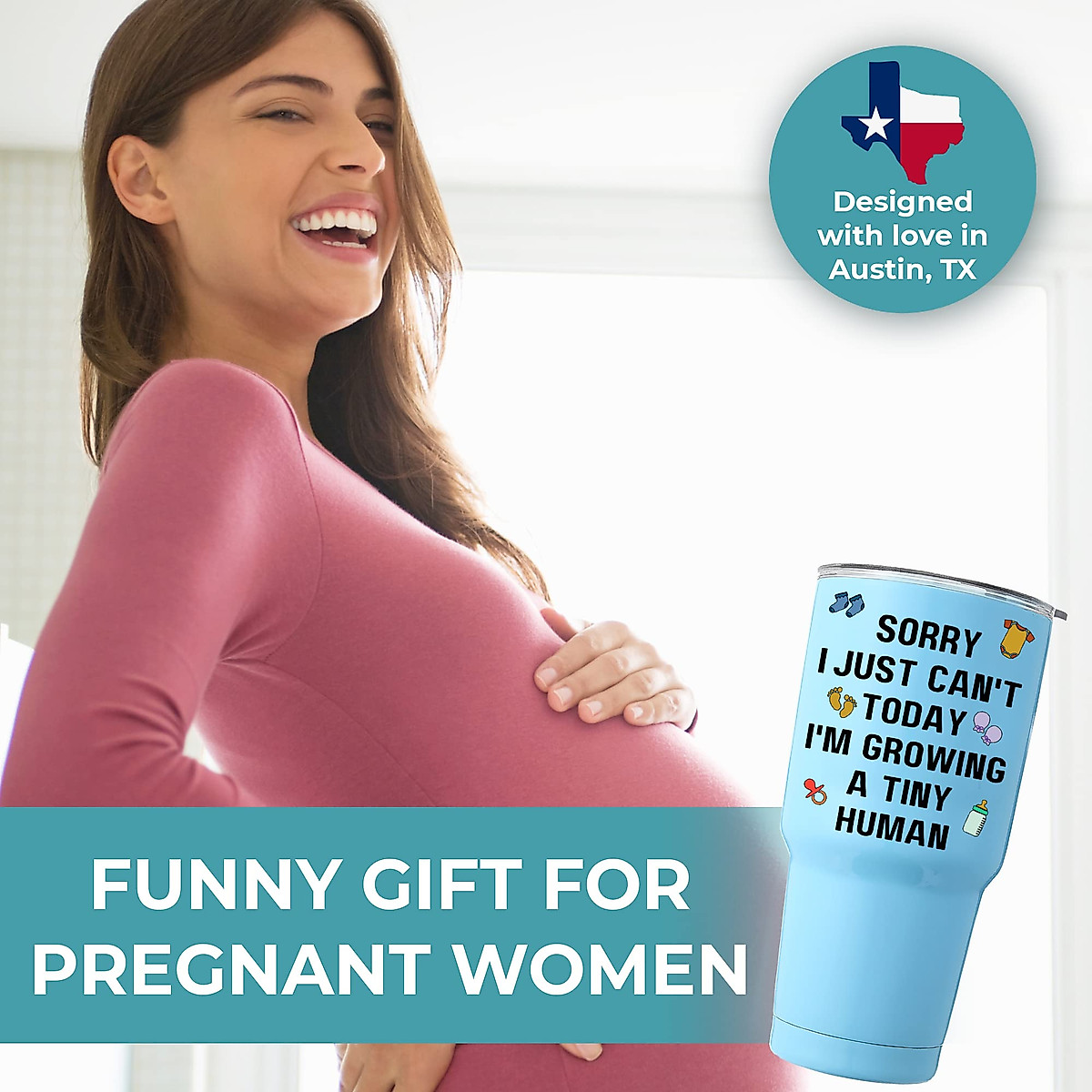 Funny Pregnancy Tumbler 30oz, Pregnancy Gifts For First Time Moms, Best Gifts For Expecting Mom, New Pregnant Mom Gifts For Pregnant Women Mom To Be Gifts For 1st Time Mom, Gifts For Expecting Mothers