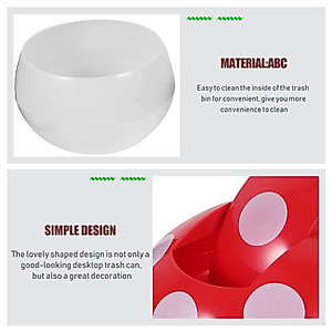 Tofficu Mushroom Waste Bin Organizer for Home Office Countertop Mushroom Decor Trash Can Decorative Garbage Bin Home Accessory