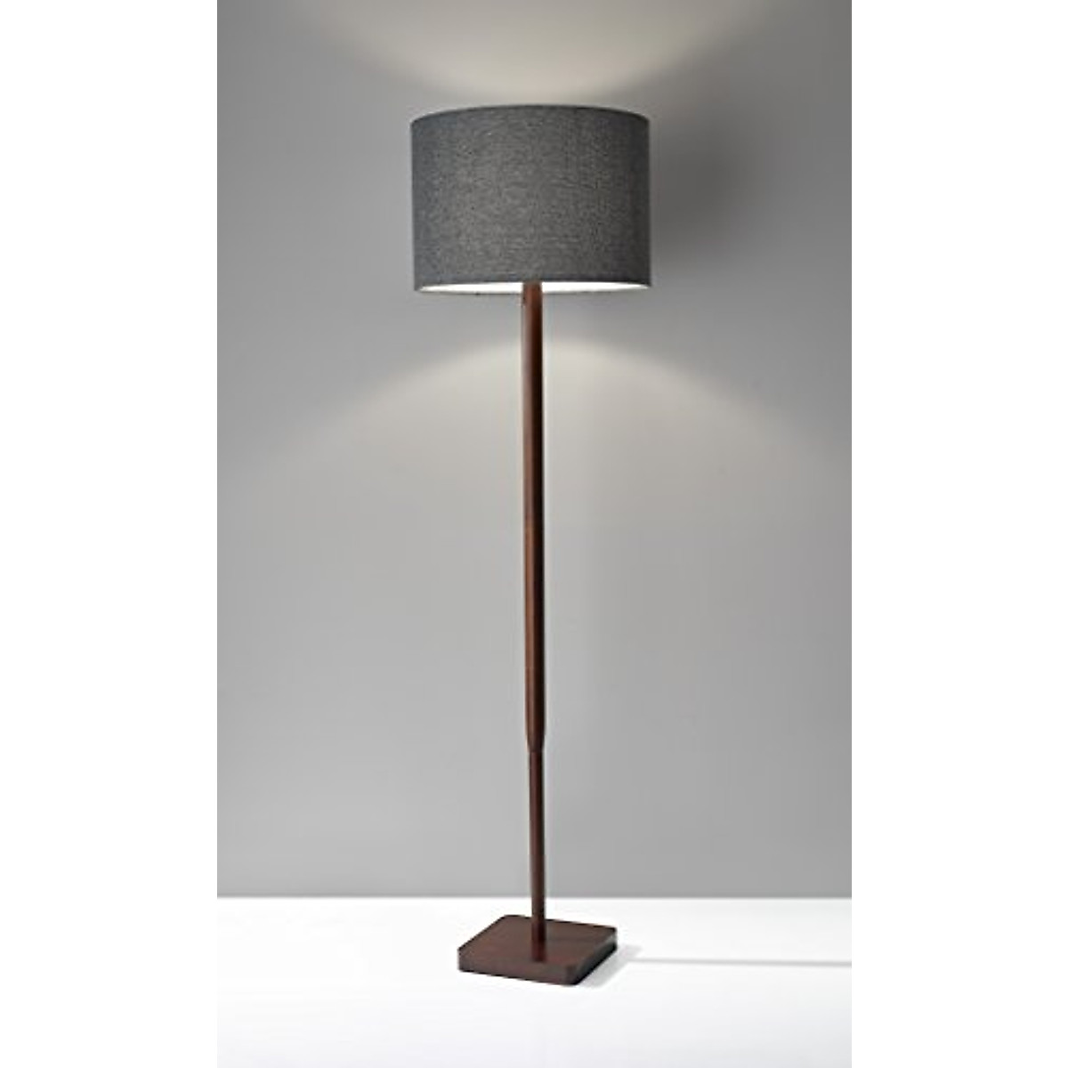 Adesso Home 4093-15 Transitional One Light Floor Lamp from Ellis Collection in Bronze/Dark Finish, Walnut