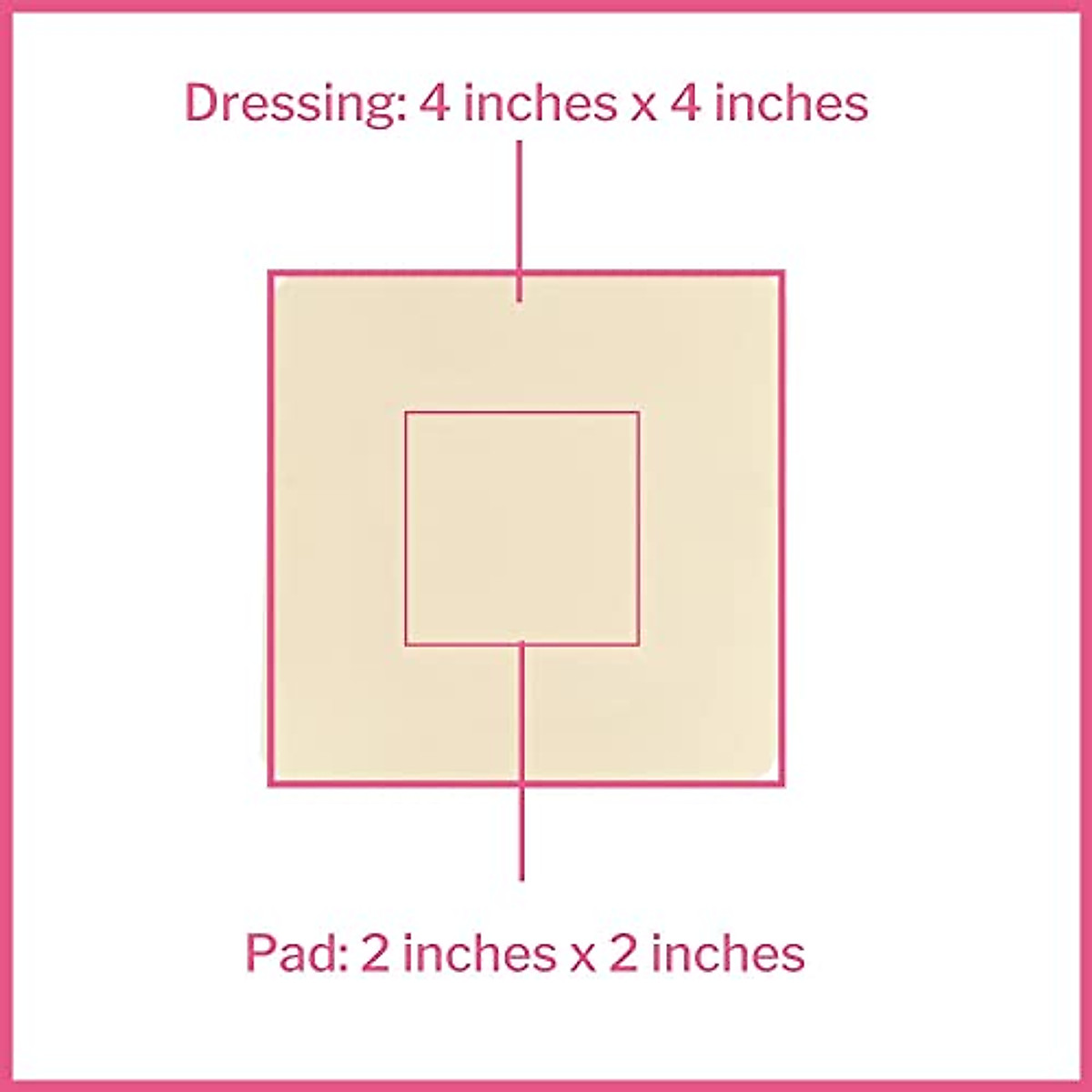 McKesson Hydrocellular Foam Dressings, Sterile, Acrylic Adhesive with Border, 4 in x 4 in, 10 Count, 1 Pack