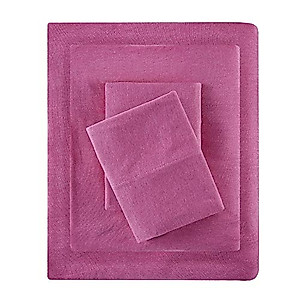 Intelligent Design Cotton Blend Jersey Knit Wrinkle Resistant, Soft Sheets with 14" Deep Pocket All Season, Cozy Bedding-Set, Matching Pillow Case, Twin, 3 Piece