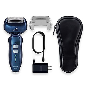 Panasonic Arc4 Electric Razor for Men 4Blade Electric Shaver with Popup Trimmer Rechargeable Wet Dry Foil Shaver, Blue, 1 Count