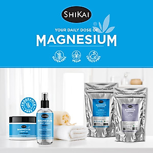 ShiKai Magnesium Body Ease Spray (3.75 fl oz) | Topical Spray to Ease Muscles & Joints | Provides Benefits of Magnesium | Refresh & Relax Muscles & Joints | Fragrance Free