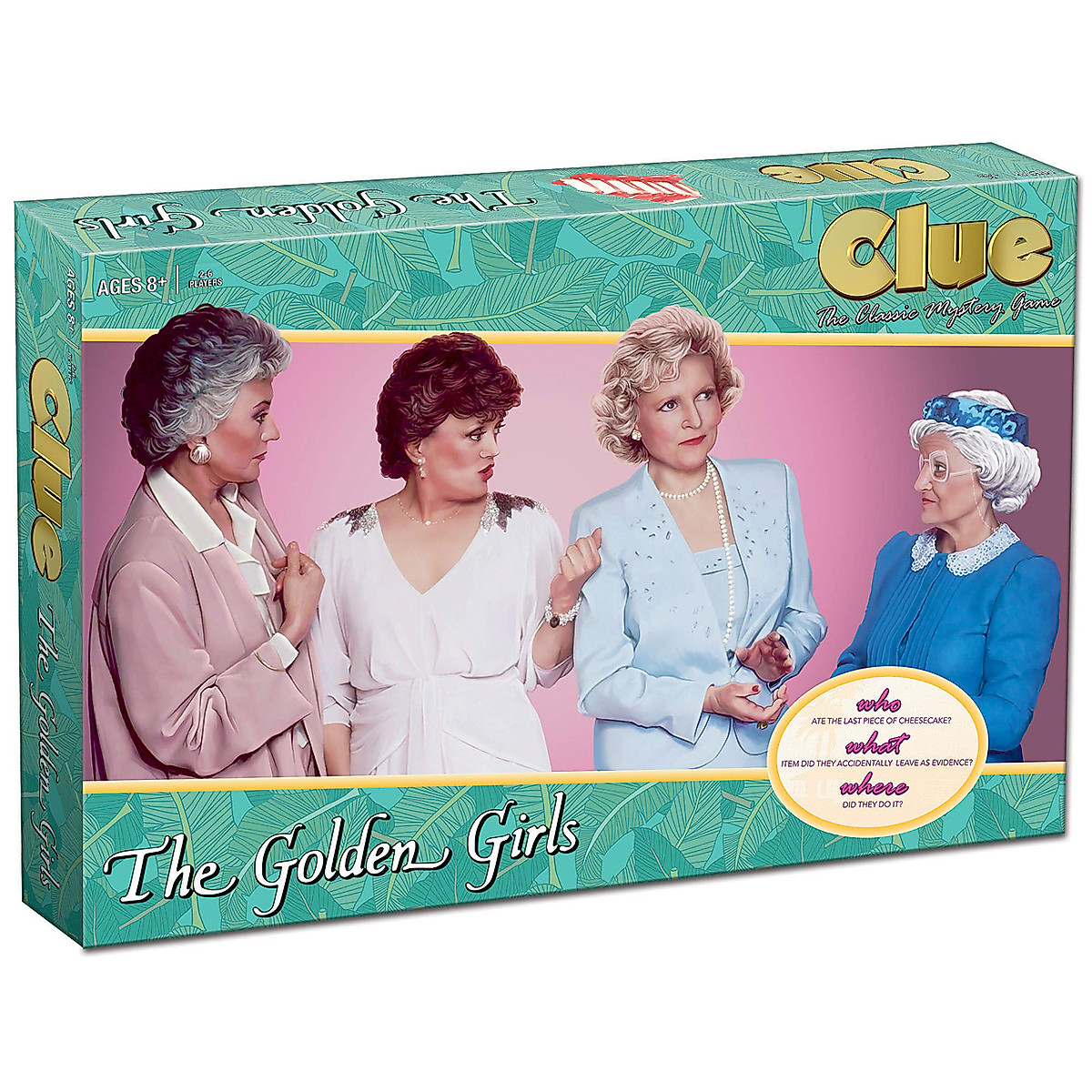 Clue The Golden Girls Board Game | Golden Girls TV Show Themed Game | Solve The Mystery of Who Ate The Lastpiece of Cheesecake |Officially Licensed Golden Girls Merchandise | Themed Clue Mystery Game