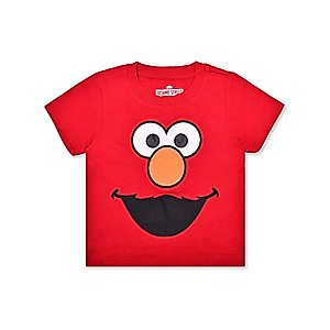 Sesame Street Boys’ Tee and Short Set for Infant and Toddler – Red/Blue