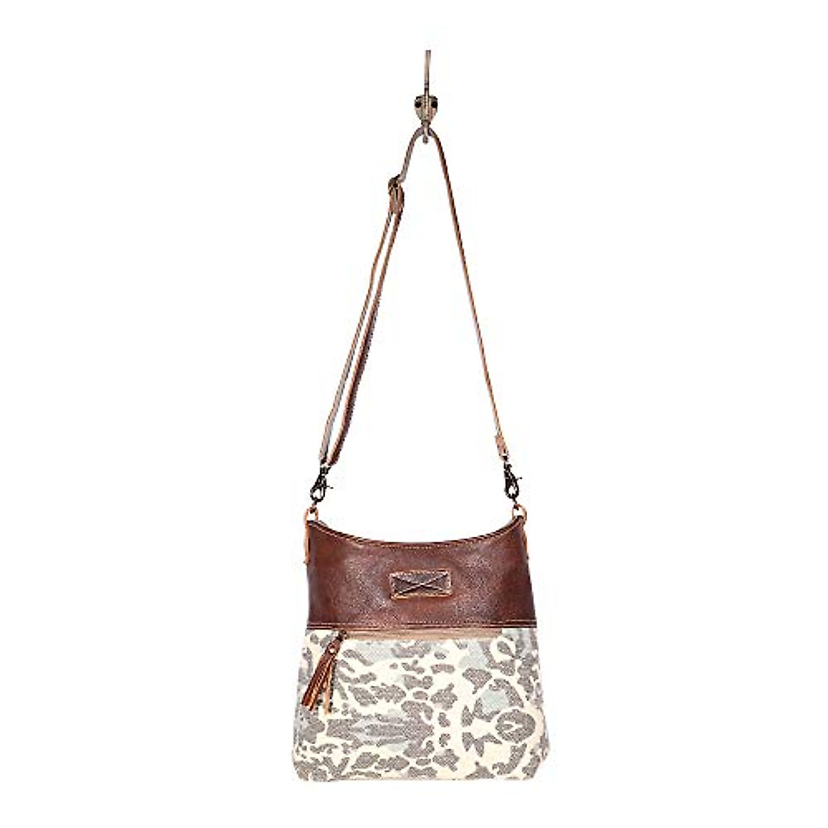 Myra Bags Naïve Canvas, leather & Rug Shoulder Bag S-1917