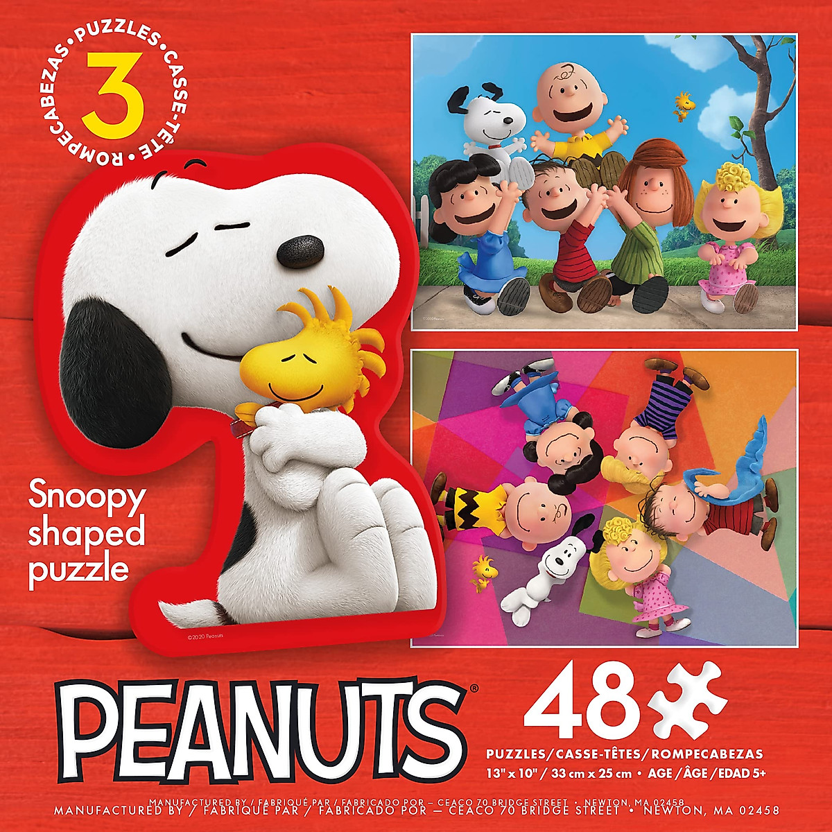 Ceaco - 3 in 1 Multipack - Peanuts - (3) 48 Piece Jigsaw Puzzles