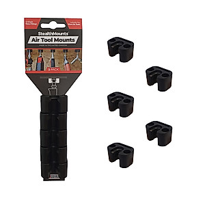 StealthMounts Locking Air Tool Holder - 5 Pack | 1/4" Size Pneumatic Tool Holder | Air Tool Rack | Air Tool Storage | Air Tool Holder Rack | Air Tool Storage Rack | Air Tool Organizer | Made in UK