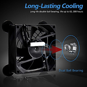 SCCCF Mini, Compact 40mm x 20mm USB Fan, for VR Gear, Aquarium, Roku, Router, Raspberry Pi, Cosplay, Helmet Cooling Ventilation