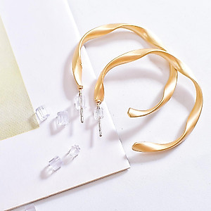 Silicone Earring Backs, 200PCS Soft Earring Stoppers, Clear Earring Backing Replacement for Stud Post Fishhook Earrings, Hypoallergenic