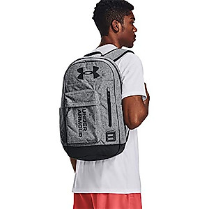 Under Armour Adult Halftime Backpack , Pitch Gray Medium Heather (012)/Black , One Size Fits All
