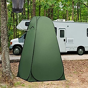 Timilge Portable pop-up privacy tent suitable for outdoor shower, dressing room, sunshade and camping toilet (Green)
