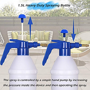 Cosywell Hand Pressure Pump Sprayer Water Spray Bottle for Plants 0.4 Gallon Car Wash Sprayer Adjustable Nozzle for Lawn Garden Home Cleaning Solutions Car Detailing Washing 51oz /1.5L
