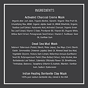 Face Mask Gift Set - includes Natural Mud Mask, Clay Mask and Charcoal Face Mask - Facial Self Care Gift for Women, Mother, Wife - by Pure Body Naturals (3 Jars, 8.8 oz. Each)