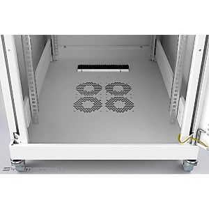 Sysracks 42U Server Rack Cabinet – 35" Deep Free Standing IT Enclosure with Air Control System, 4 Fans, PDU, Glass Door, Lockable Side Panels, and 1 Shelf for 19" Mount Equipment