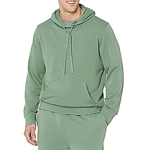 Amazon Essentials Men's Lightweight Long-Sleeve French Terry Hooded Sweatshirt (Available in Big & Tall), Sage Green, Large