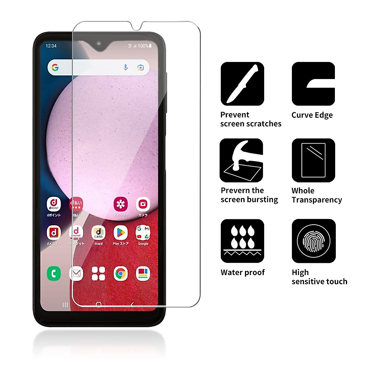 iCsapr [4 Pack] Glass Screen Protector Compatible for SamsungGalaxy A23 5G [9H Hardness]-HD Screen Tempered Glass, Scratch Resistant, Easy Install [Case Friendly][Bubble Free]