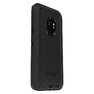 OtterBox Samsung Galaxy S9 Defender Series Case - BLACK, rugged & durable, with port protection, includes holster clip kickstand