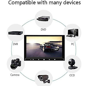 bosstouch 11.6" Inch Security Monitor HDMI/BNC/AV/VGA/USB Input 1366x768 IPS Resolution Touch Buttons Mini Video Camera Audio Monitors & Displays TV Screen