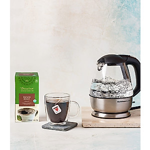 Teeccino French Roast Herbal Tea - Rich & Roasted Herbal Tea That’s Caffeine Free & Prebiotic for Natural Energy, Coffee Alternative, 25 Tea Bags