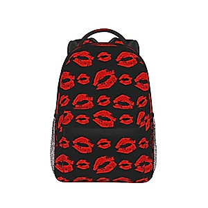 Qurdtt Happy Valentine's Day Love Heart Backpack School Bookbag Travel Daypack for Men Women Teens
