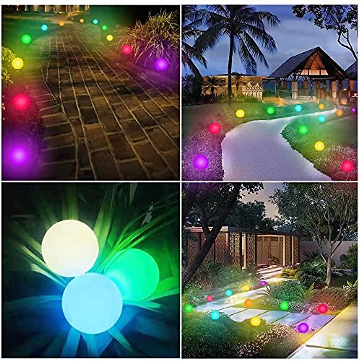 Solar Garden Lights RGB Landscape Pathway Walkway Lights Outdoor Solar Landscape Path Lights,Operated Hanging Waterproof String Light with Remote, Christmas Decoration Lights for Home Holiday Patio