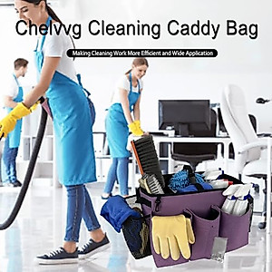 Wearable Cleaning Caddy Bag | Cleaning Supplies Organizer | Housekeeping Supply Caddy Bag | Cleaning Supply Tote with Handle Shoulder Waist Straps for Tote Tools Products Housekeepers Car Home House
