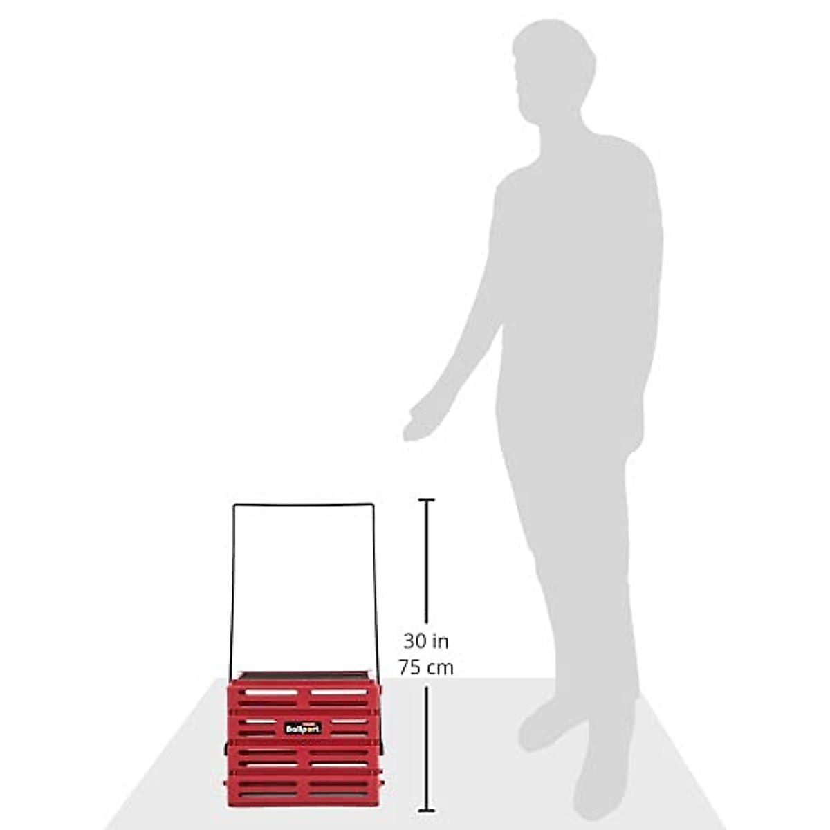 Tourna Ballport Tennis Ball Hopper Holds 80 Balls Durable and Lightweight – Red