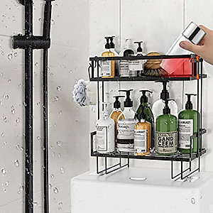 vikiciy Over The Toilet Storage, 2-Tier Bathroom Organizer Shelves, Extended Edition Toilet Rack, Upgrade Version (2022)