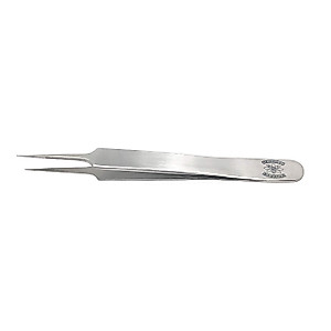 Scientific Labwares High Precision Stainless Steel Lab Tweezers/Forceps with Straight Tapered Ultra Fine Point