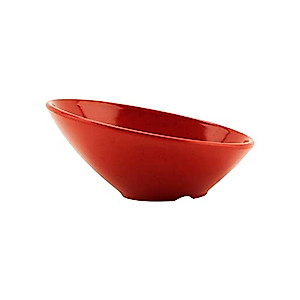 G.E.T. B-788-RSP Angled Cascading Serving Bowl for Salads, Rice and Dessert, 16 Ounce / 8", Red