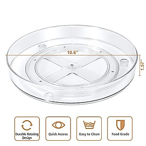 Turntable Organizer Kitchen, 11 inch Rotating Round Lazy Susan Cabinet Organizer for Pantry