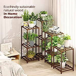 4 Sets of Package Plant Stands Combo Indoor Outdoor Plants Stands for Living Room Balcony Garden