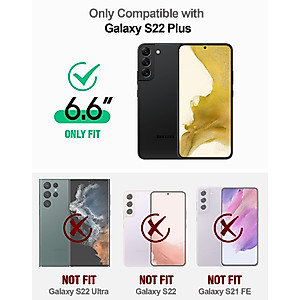 Poetic Revolution Case for Samsung Galaxy S22 5G 6.1 inch, Built-in Screen Protector Work with Fingerprint ID, Full Body Rugged Shockproof Protective Cover Case with Kickstand, Maroon Red