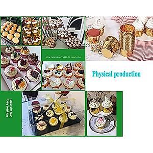Aluminum Foil Cupcake Cups Cupcake Liners 50Pcs Disposable Ramekin MuffinBaking Cups Little Foil Cups Cupcake Ramekin Holder Cups Ramekins for Baking Foil Baking Cups