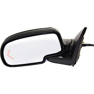 Kool Vue Left Power Heated Mirror Compatible With Chevrolet Silverado 1500 2003-2006 Manual Fold With Signal Light & Puddle Lamp; Without Blind Spot, Memory & Auto-Dimming with 2 Caps Extended Cab