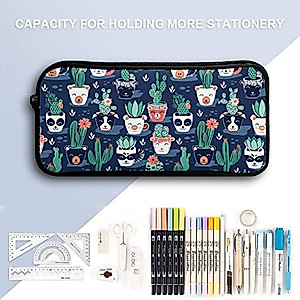 Cacti Succulents Cuddly Pots Pencil Case Stationery Pen Pouch Portable Makeup Storage Bag Organizer Gift