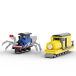 199 Pieces Chooo Charles Building Toy Set, Horror Game Spider Train Monster Building Kit, Creative Desktop Decorations Charles Train with Spider Figure Model Building Blocks, New 2023