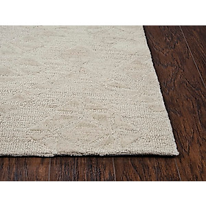 Rizzy Home | FA167B | Fifth Avenue Collection | Wool Area Rug | 8' x 10' | Beige/Gray/Rust/Blue Diamond