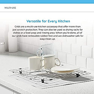 MR Direct Stainless Steel 1915-FR-G Kitchen Grid, Compatible with Select Franke Sinks