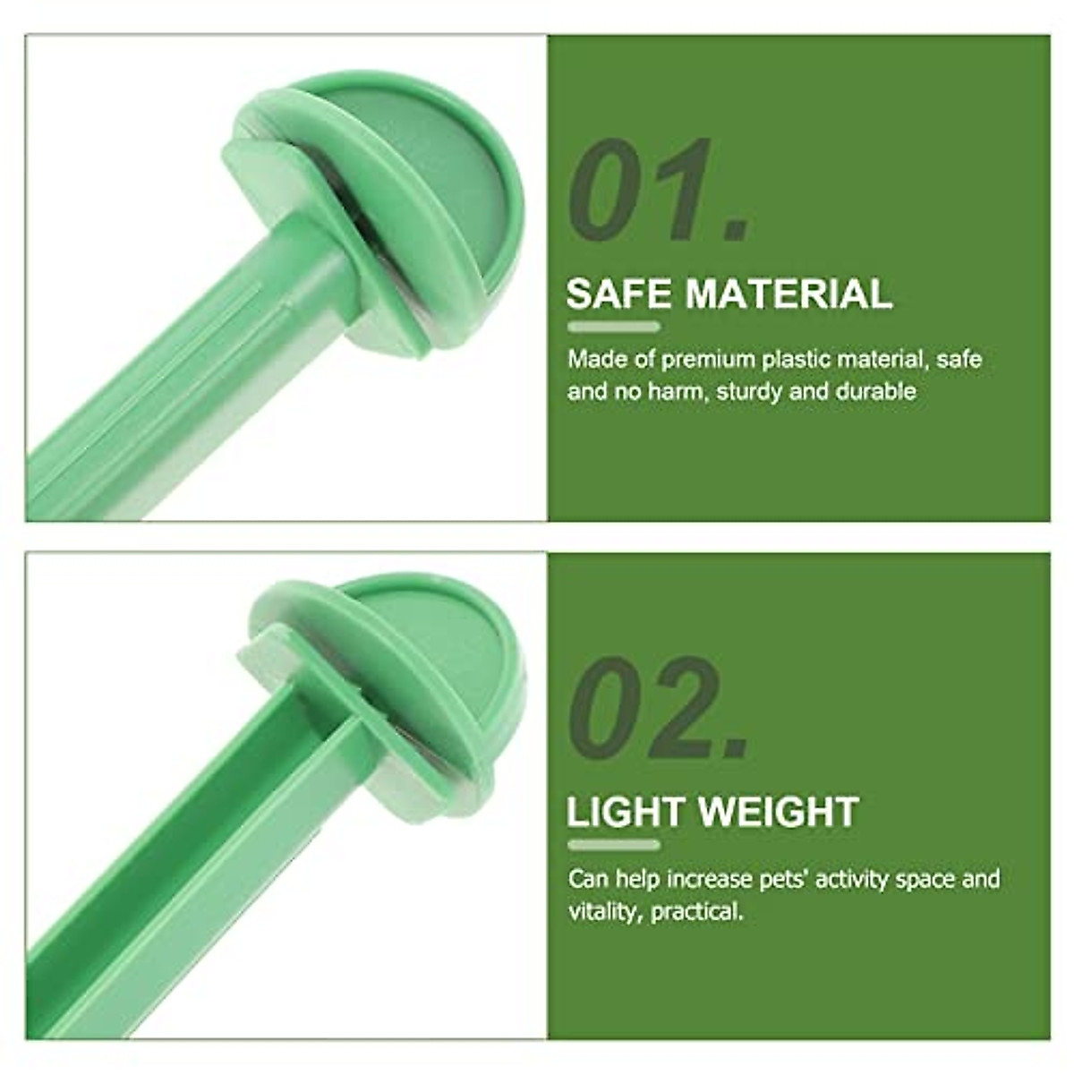 POPETPOP Bird Cage Perch Plastic Parrot Branch Stand Parrot Cage Hanging Toys for Small Conures Macaws Parakeets Parrots Love Birds Finches Green 10PCS