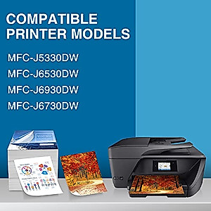 Paeolos Compatible LC3019XXL Ink Cartridge BK/C/M/Y Replacement for Brother LC3017 LC3019 XXL Use with MFC-J5330DW MFC-J6530DW MFC-J6930DW MFC-J6730DW Inkjet Printers, 9 Packs (2CMY & 3BK)