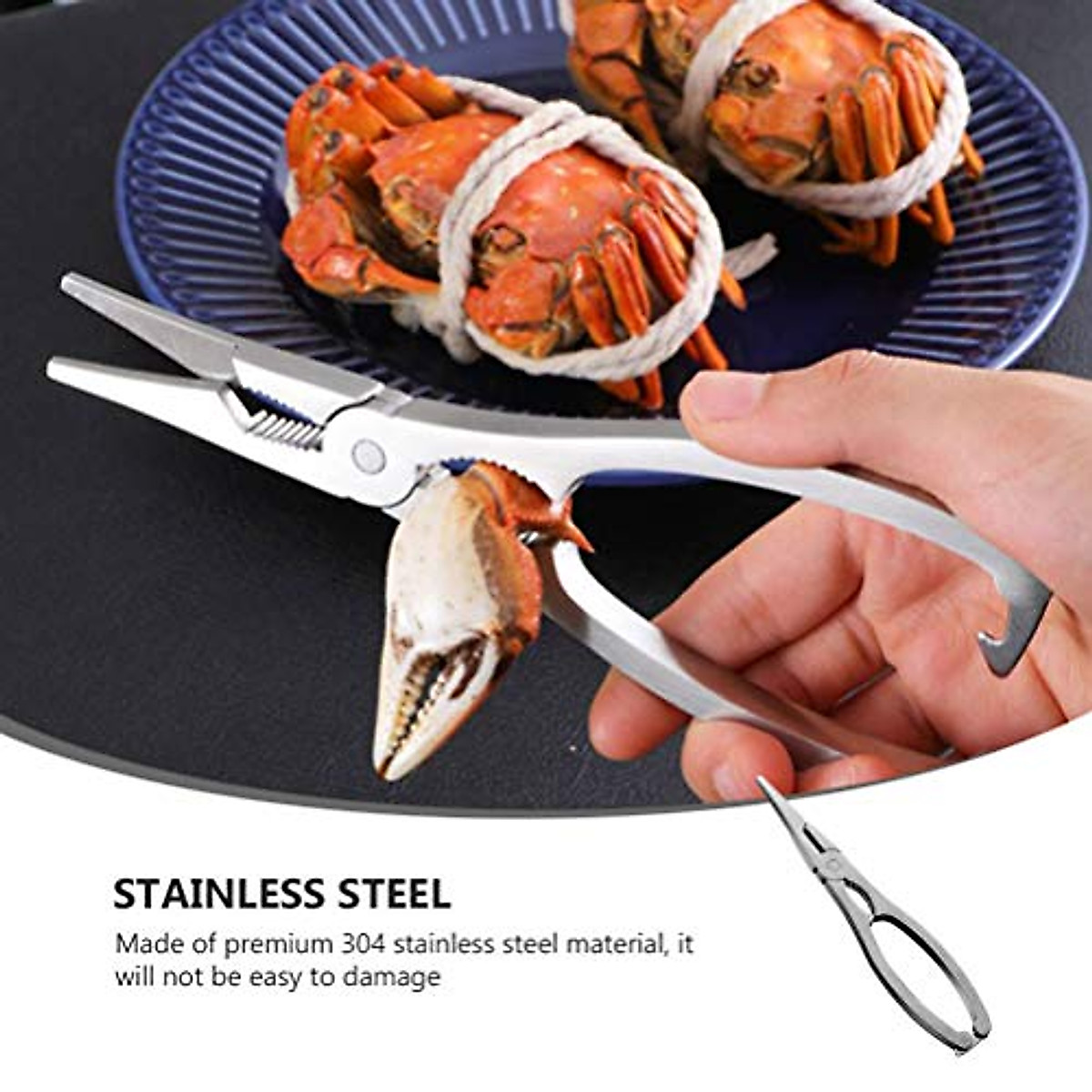 YARNOW Nut Cracking Tools Crab Leg Crackers Lobster Crackers Stainless Steel Shellfish Crab Claw Seafood Tools Nut Crackers for Eating Crab Crackers
