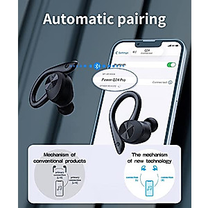 EUQQ Wireless Earbuds Bluetooth 5.3 Headphones for Sports 42Hrs Playtime HiFi Stereo Earphones Noise Cancelling Bluetooth Wireless Ear Buds with Mic for Running audifonos Bluetooth inalambricos