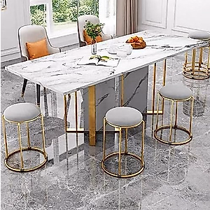 Technology cloth Bar Stool Backless Bar Stools Counter Stools Vanity Stools salon backless bar stools Round Stool Stackable Round Chairs Dining Chairs Set of 5 Pack,for Dinning,Kitchen,salon,Semina.