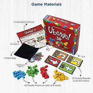 Ubongo 3D - a Kosmos Game | Geometric Puzzle Game with Three-Dimensional Blocks | Family Friendly Fun Game | Highly Re-Playable | Quality Components (Made in Germany) | 1 to 4 Players, Ages 8 and up