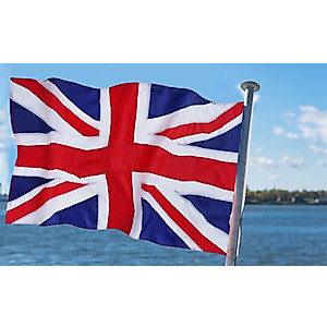 FLAGWIN British Flag 2x3 FT United Kingdom Flags, Embroidered Sewn Stripes Union Jack England Flags, Heavy Duty UK British National Flag Banner Outdoor